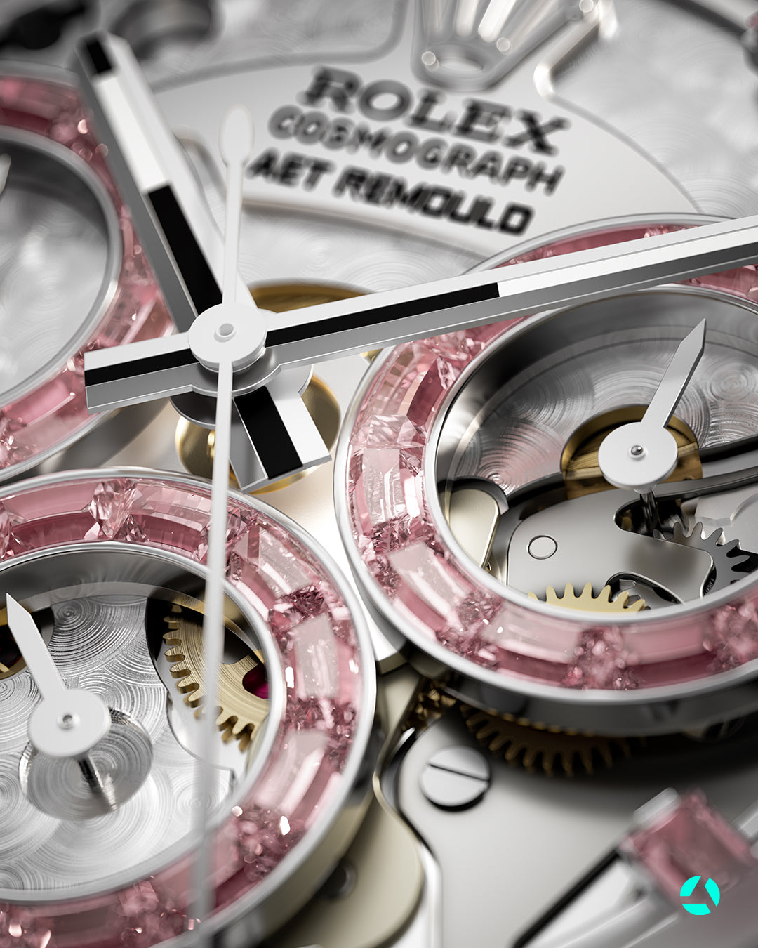 Buy Full Sapphire Rolex Daytona AET REMOULD ROSE FANTASY | WORLDTIMER