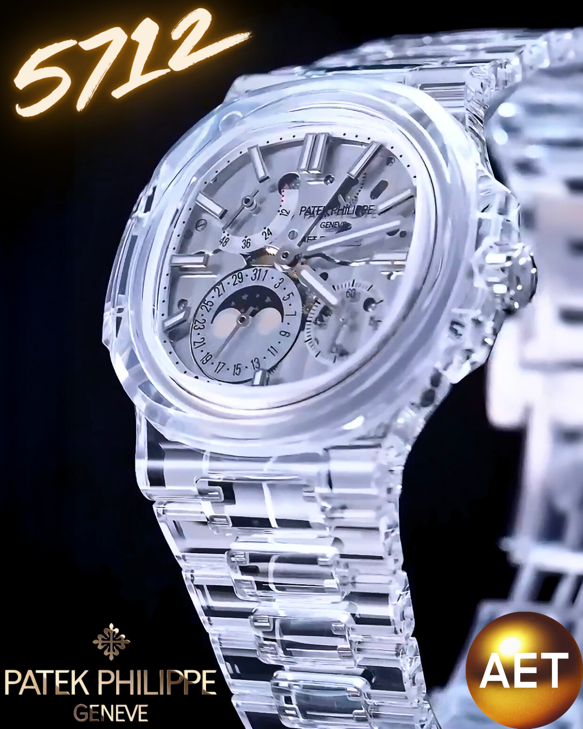 Buy AET REMOULD Full Sapphire Patek Nautilus 5712 Online |WORLDTIMER