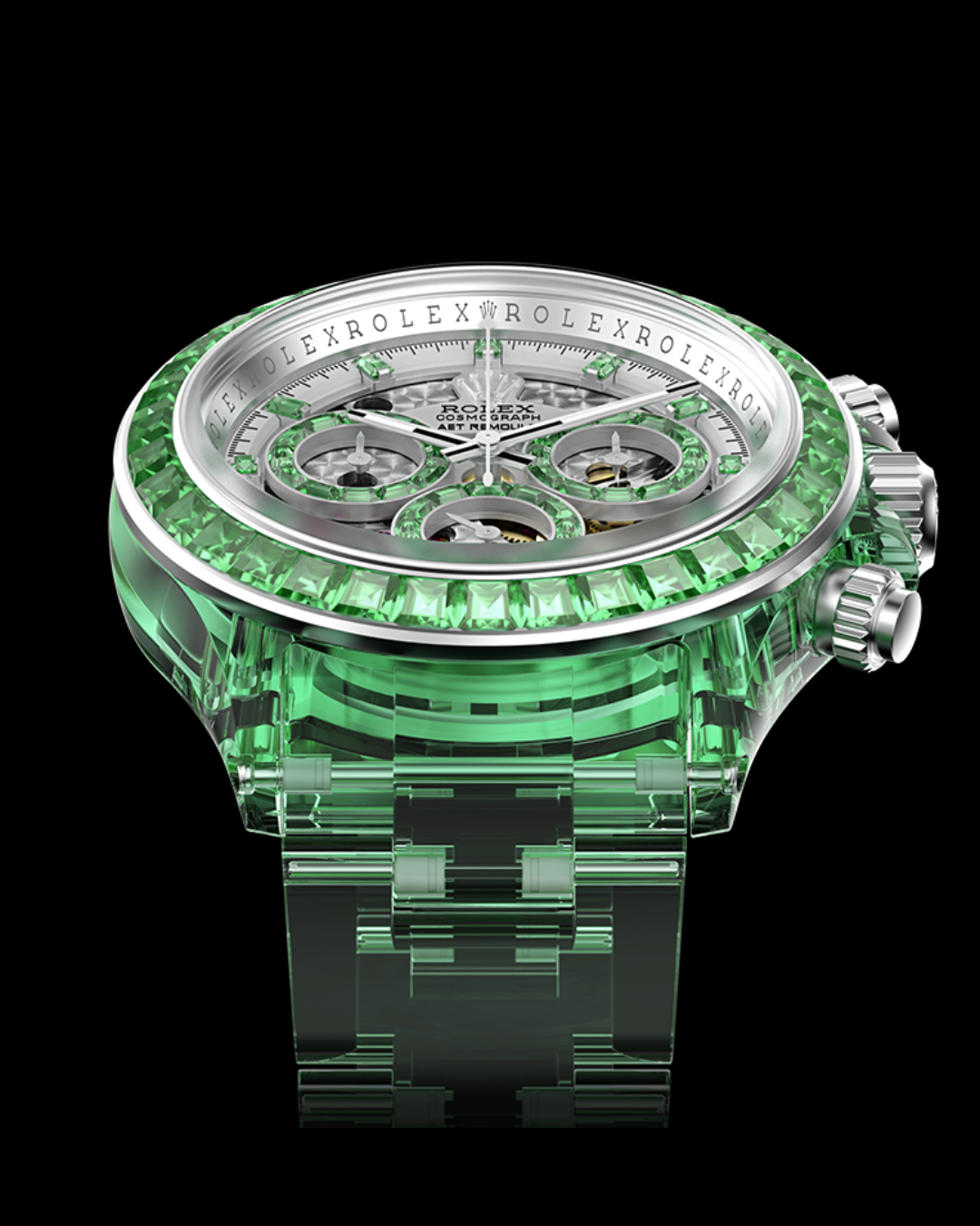 Buy AET REMOULD Rolex Daytona Sapphire VERDANT MARVEL | WORLDTIMER